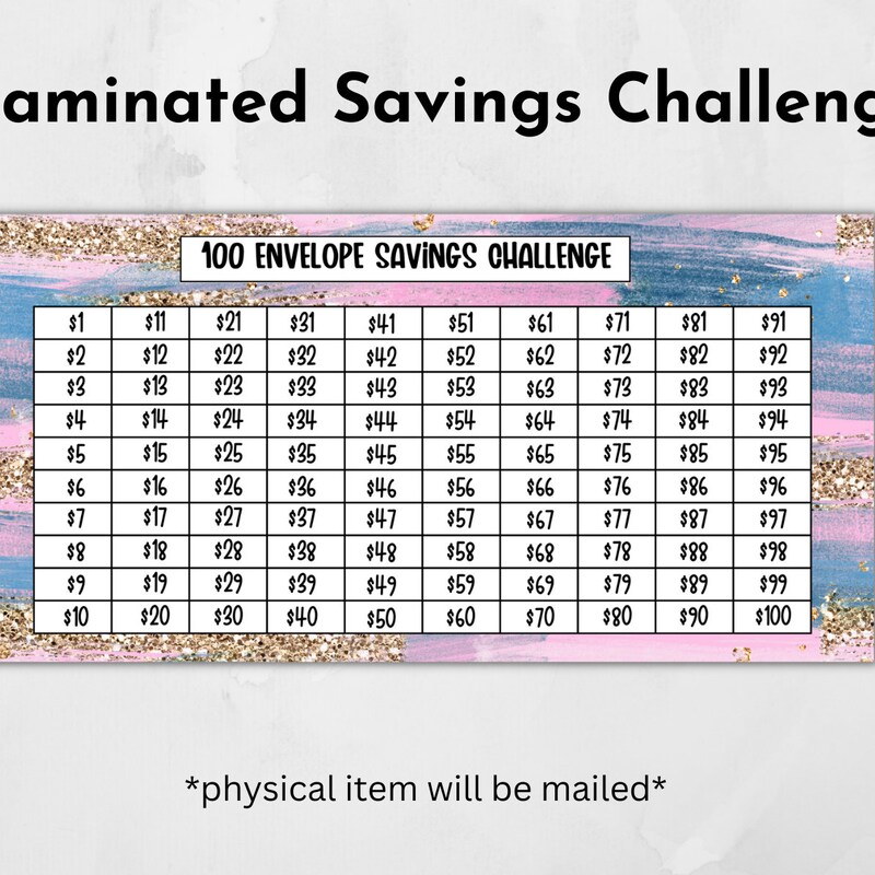Savings Challenge Tracker - Etsy