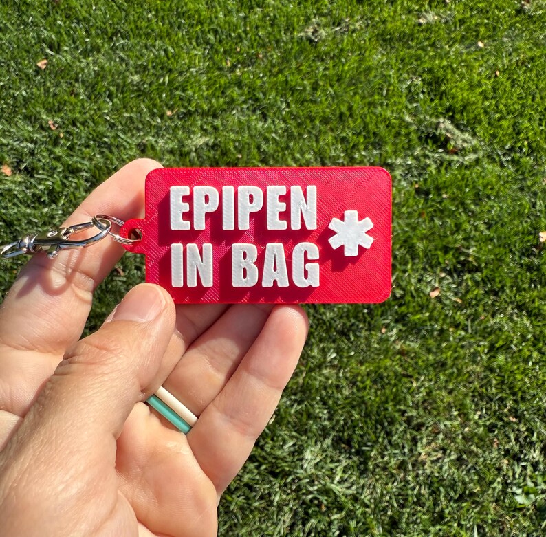 3D Printed Epipen NFC Keychain: Medical Alert Tag - Etsy