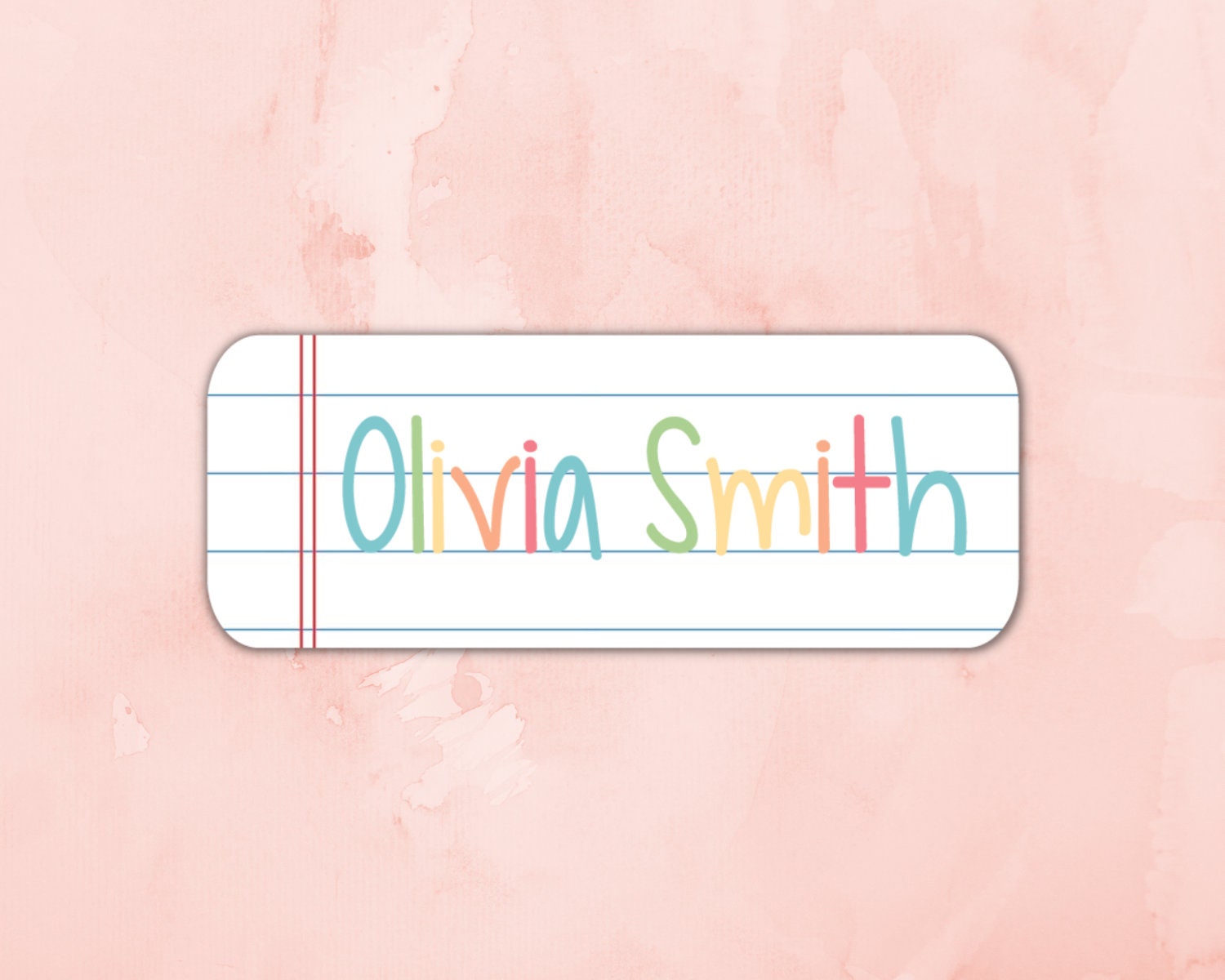 School Paper Name Label School Labels Personalized Name Stickers ...