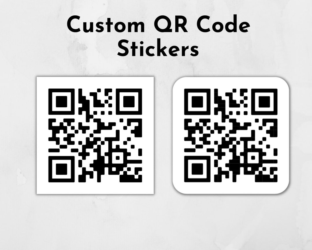 Custom QR Code Scannable Sticker, Custom Sticker, Vinyl Sticker - Etsy