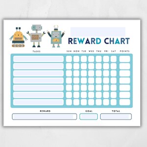 Printable Weekly Reward Chart, Editable Chore Charts, Kids Chore Chart ...