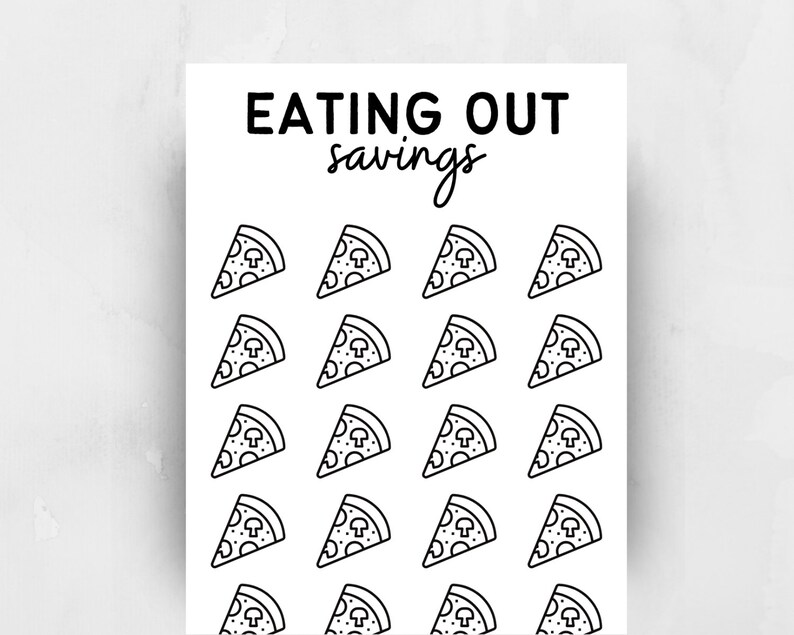 Eating Out Savings Tracker: Printable Savings Challenge (digital ...