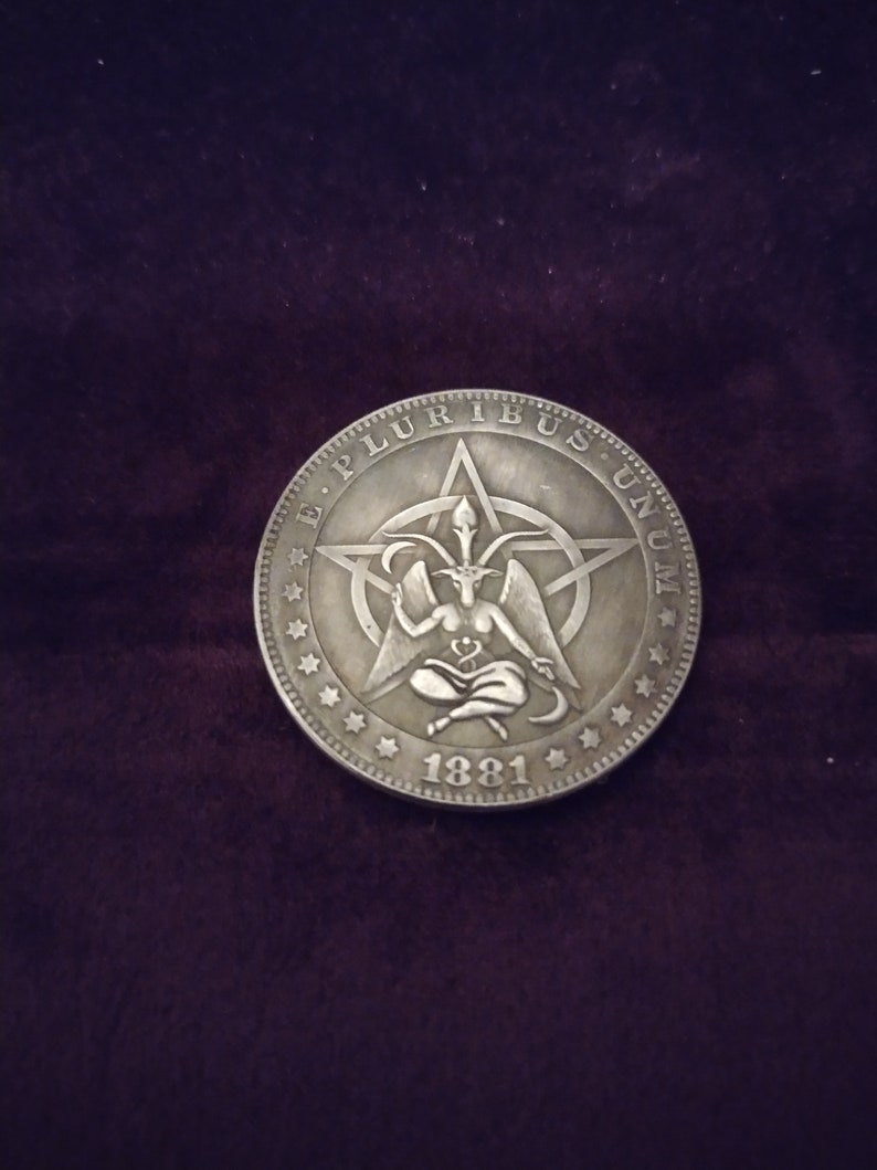 Baphomet in God We Trust Witches Coin - Etsy