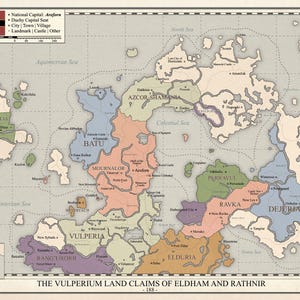 Custom Fantasy Map for Roleplay Games, Novels, Writers and Much More ...