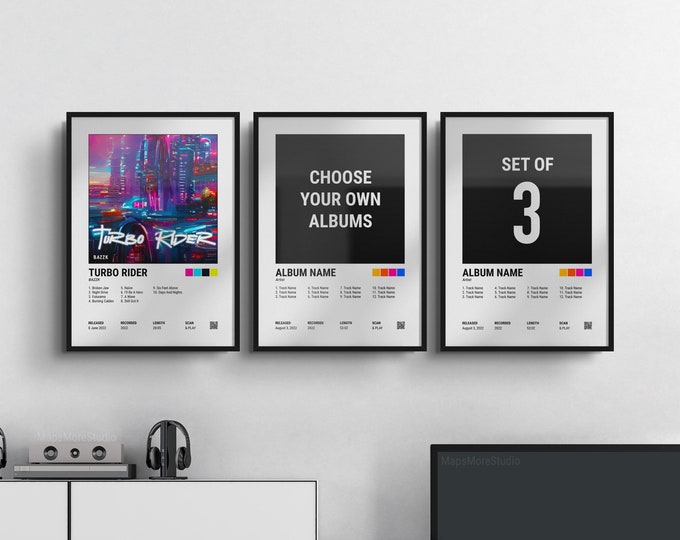 Custom Music Album Cover Print Set of Nine, Framed or Unframed - Etsy ...