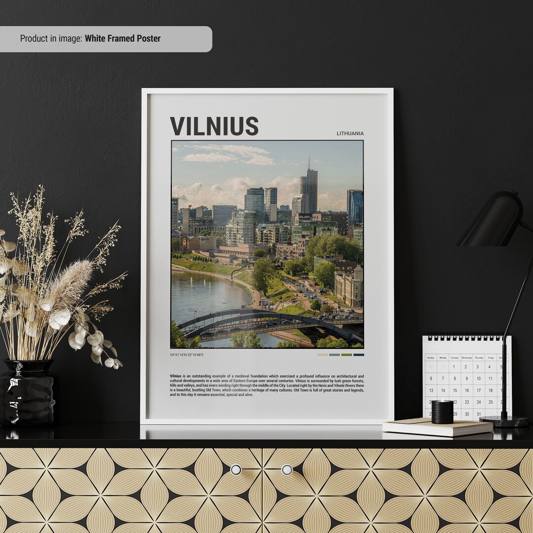 Vilnius, Lithuania Poster | Travel Poster | Travel Wall Art | Minimal ...