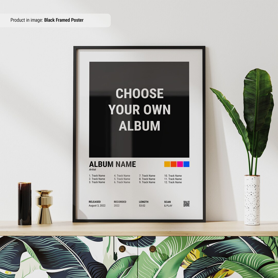 Custom Album Poster Choose Your Album Custom Music Poster Personalized ...