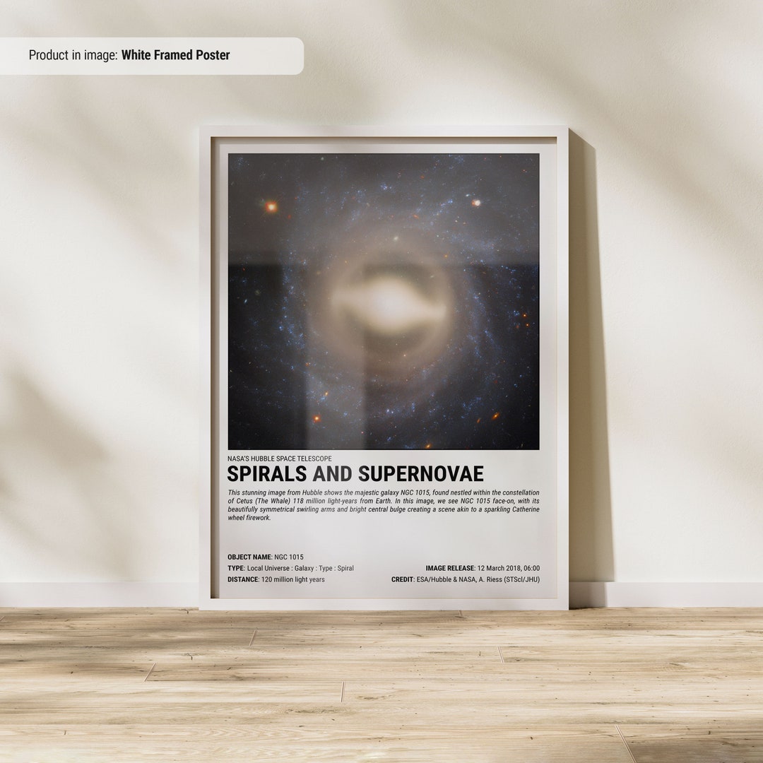 Spiral Galaxy Poster | Space Posters | NASA Hubble Telescope | Space ...