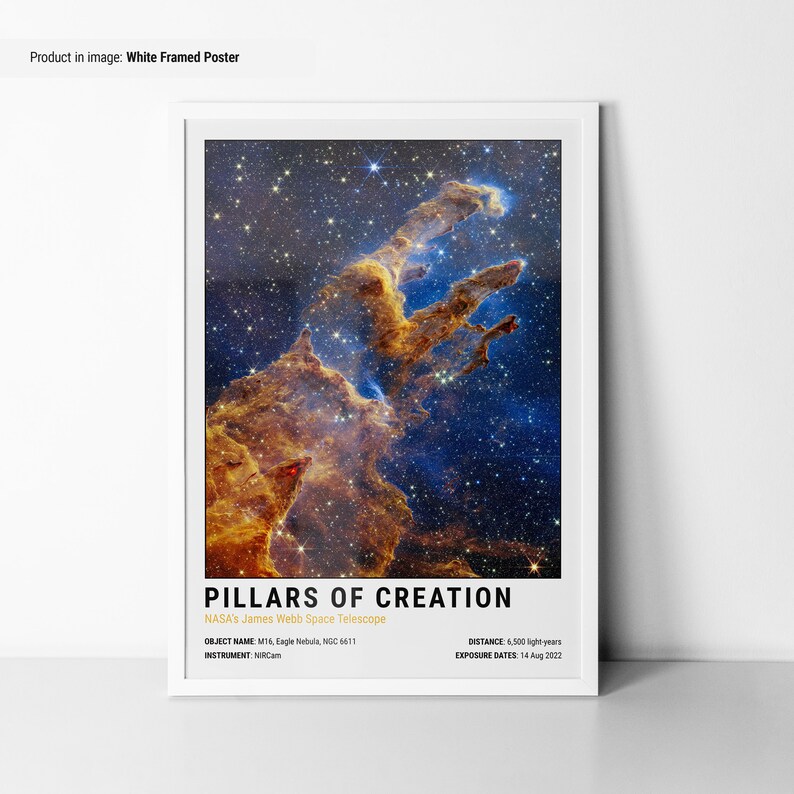 Pillars of Creation Poster | James Webb Telescope, Space Art - Etsy