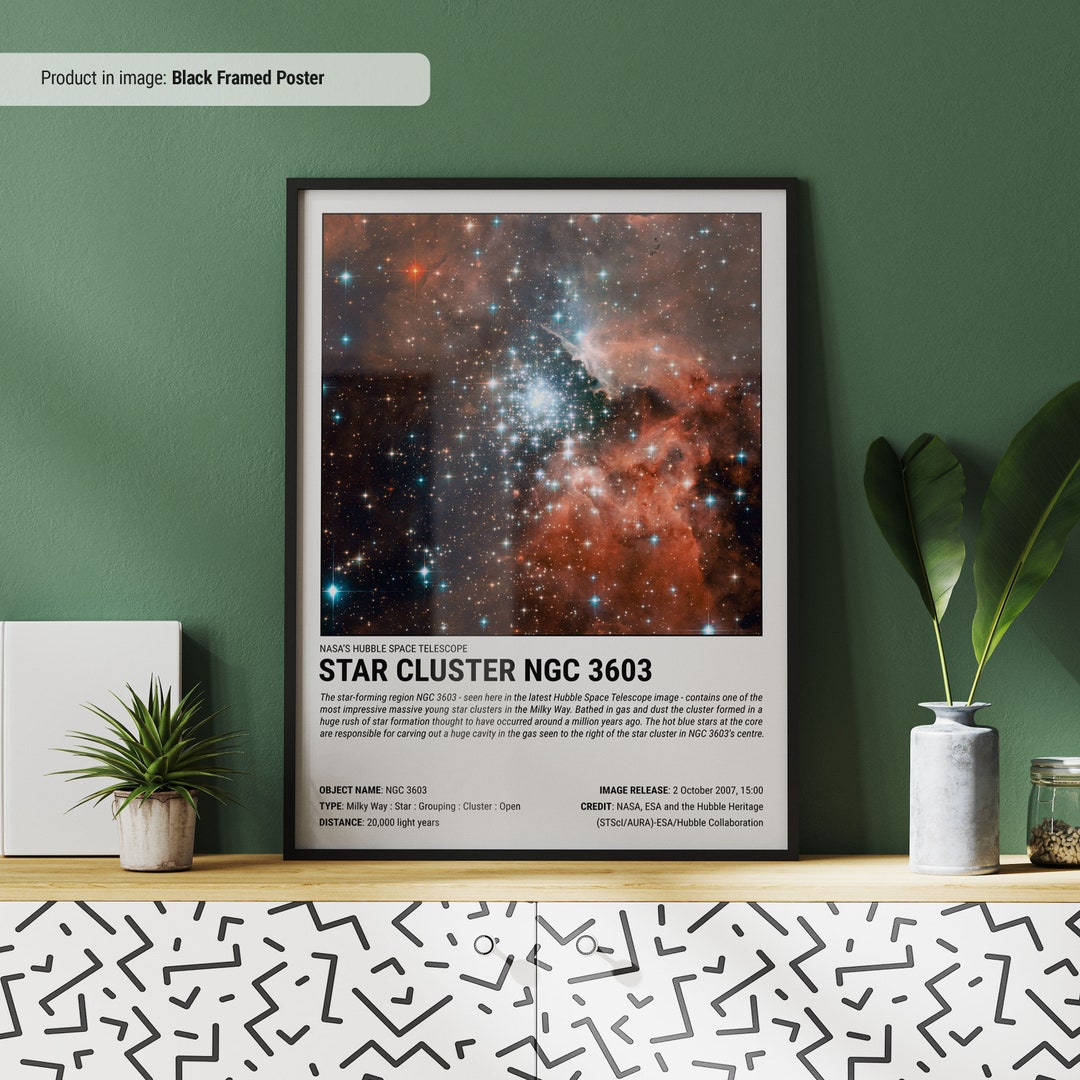 Star Cluster Poster | Space Posters | NASA Hubble Telescope | Space ...