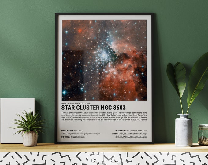 Bubble Nebula, NGC 7635 NASA Hubble Space Telescope Space Poster ...