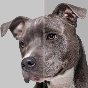 Custom Pet Portrait Poster | Dog Portrait From Photo | Dog Lovers Gifts ...