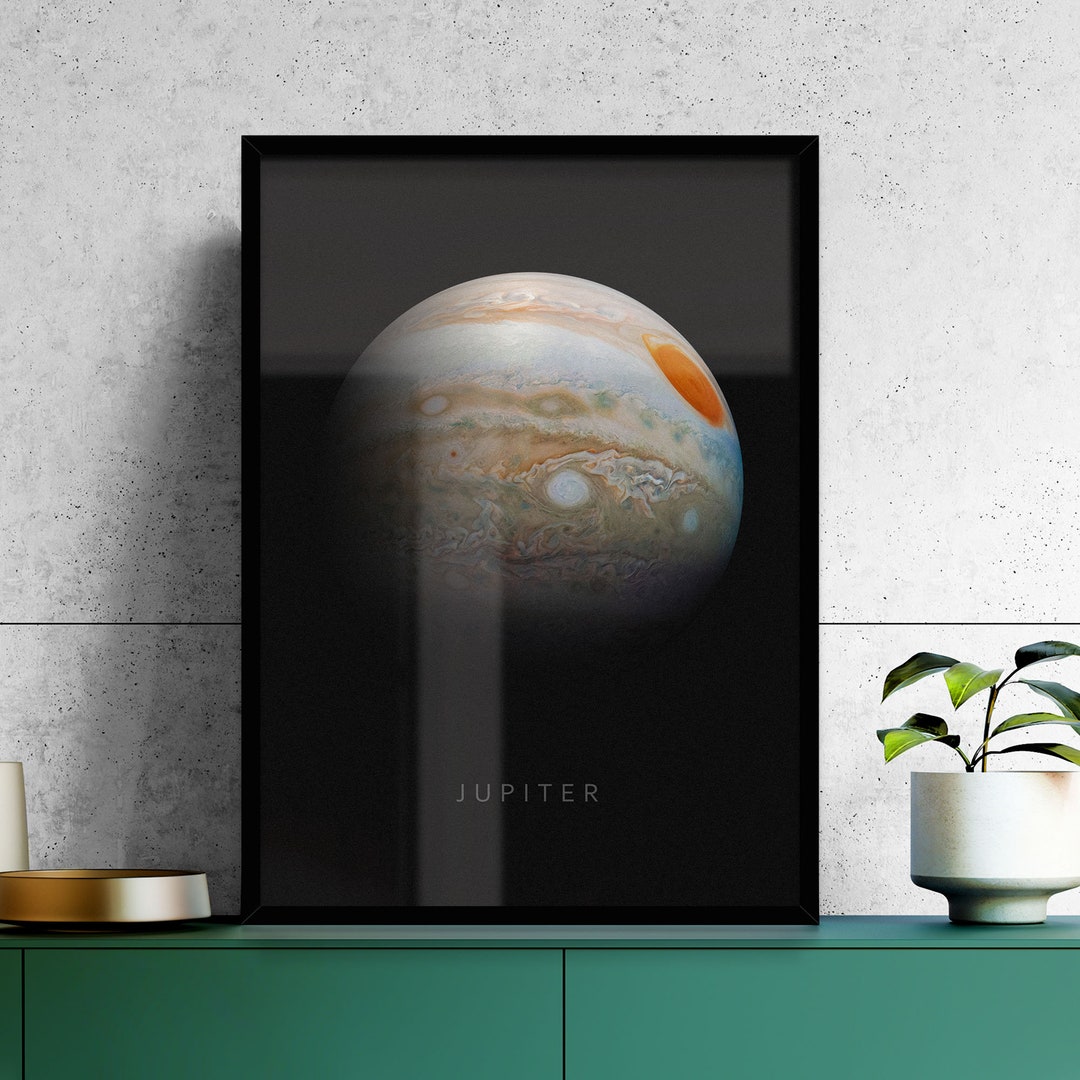 Jupiter Print, Planet Jupiter Image From Space Poster, Solar System ...