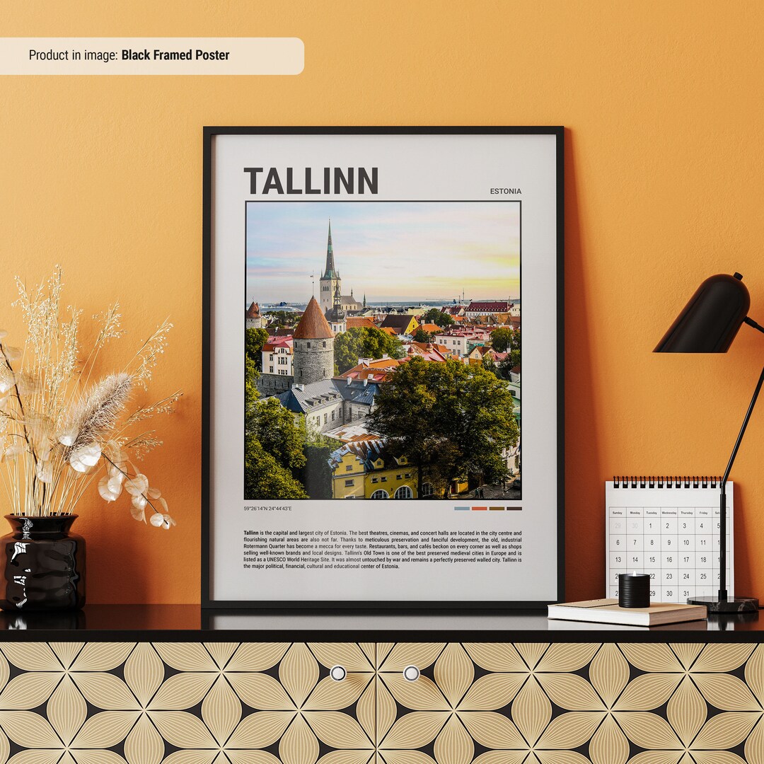 Tallinn, Estonia Poster | Travel Poster | Travel Wall Art | Minimal ...