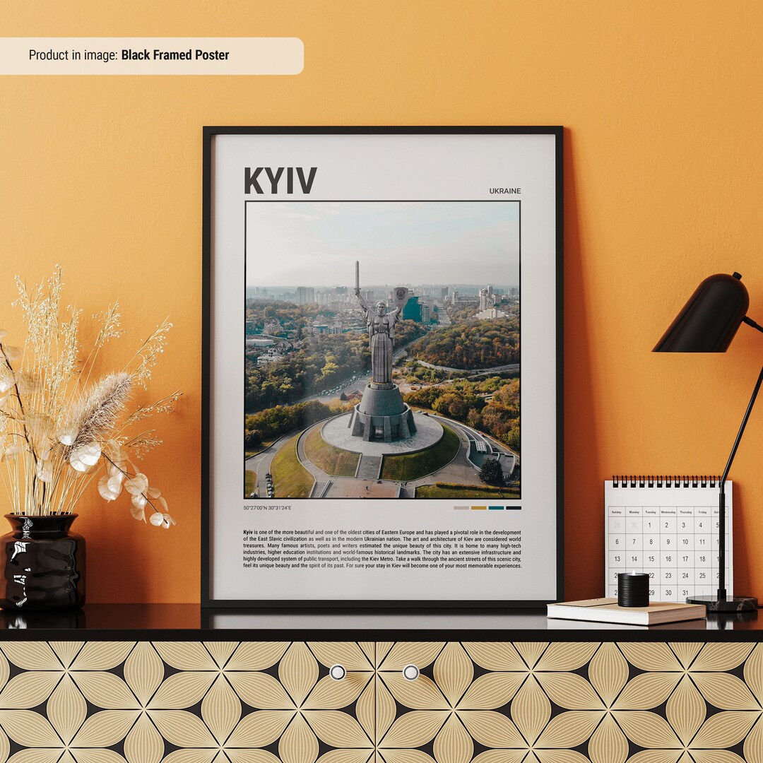Kyiv Photo Poster | Minimalist Ukraine Travel Print - Etsy
