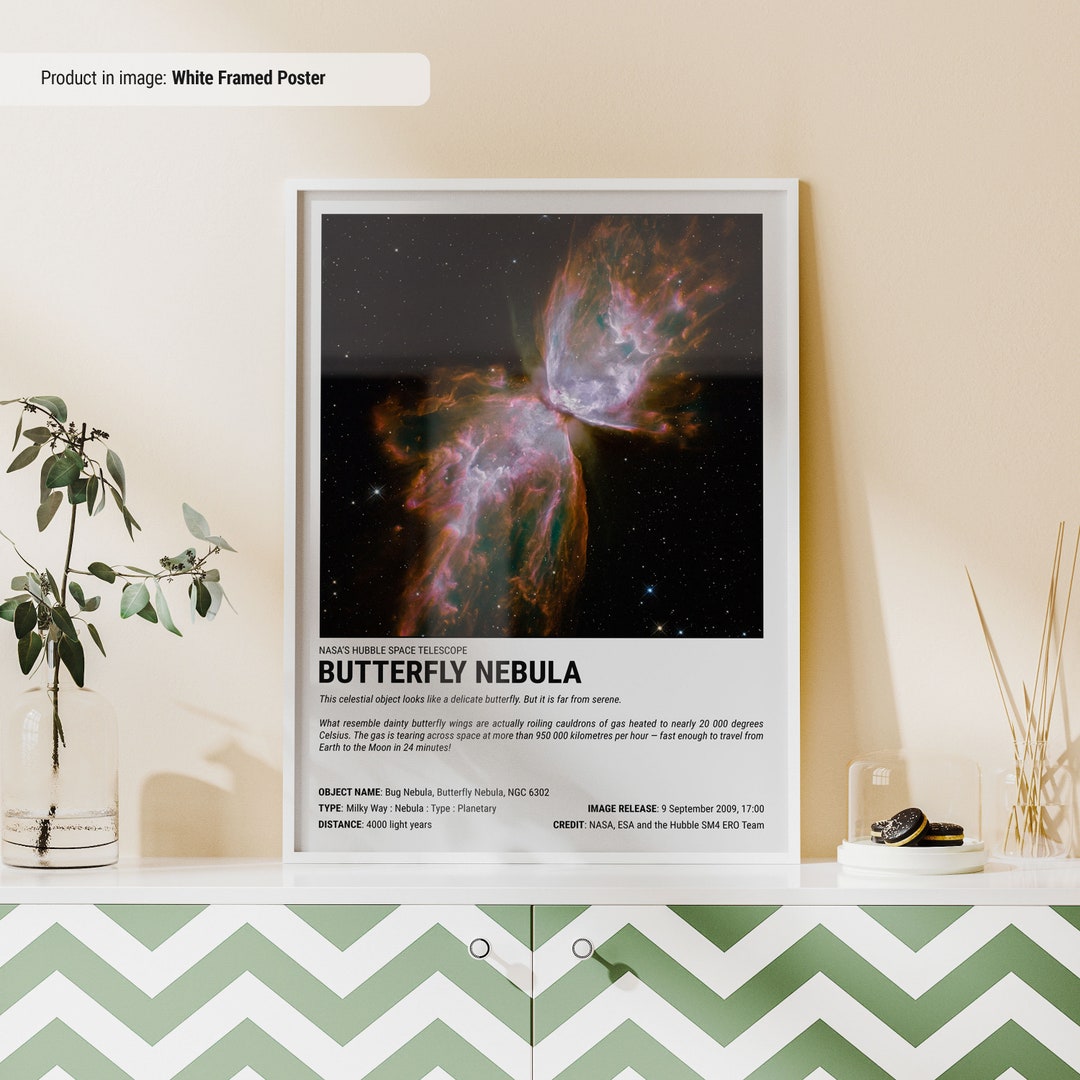 The Butterfly Nebula Poster | Space Posters | NASA Hubble Telescope ...