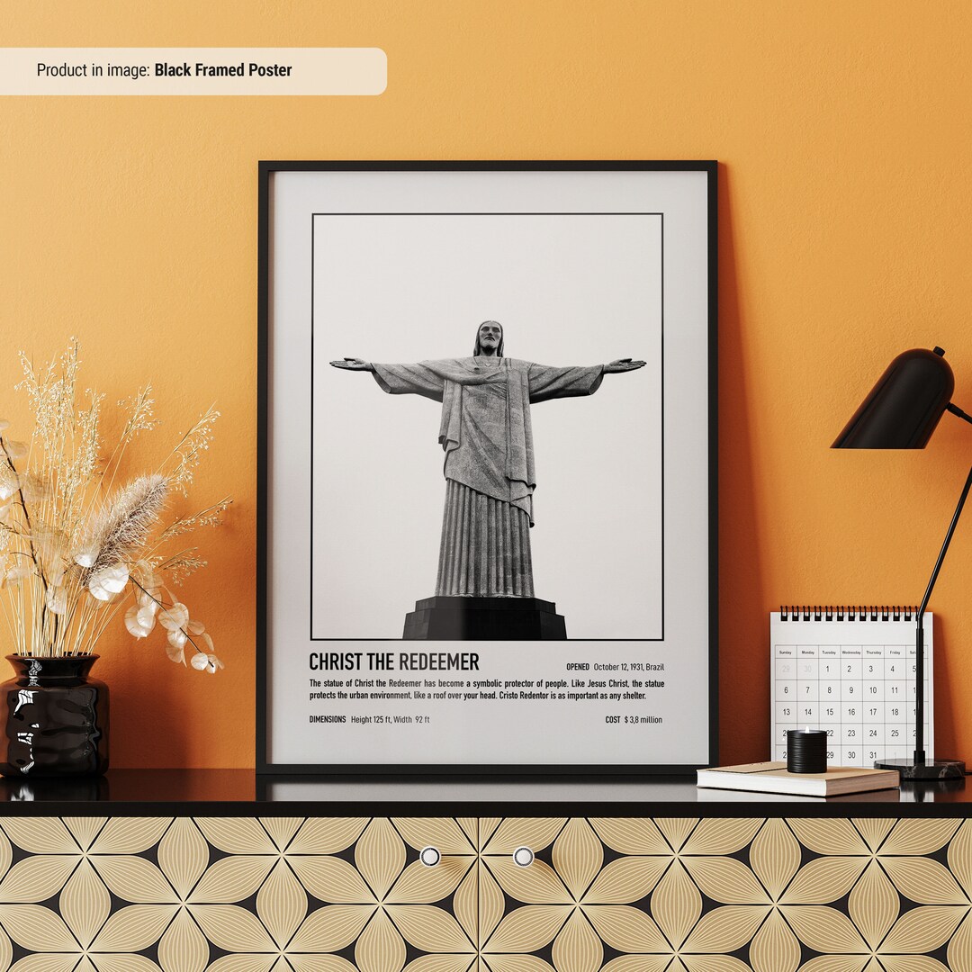 Christ the Redeemer Poster | Rio De Janeiro Travel Print - Etsy
