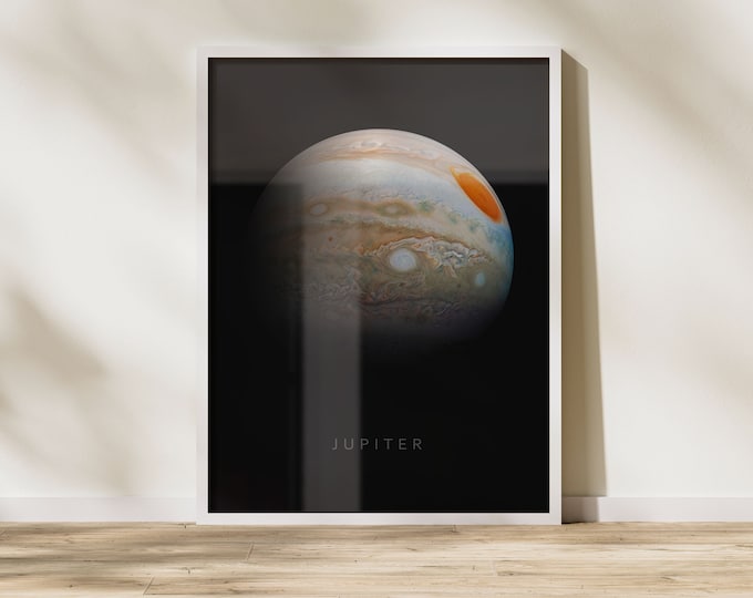 Jupiter Illustration, Astronomy Poster, Planet Jupiter Diagram, Vintage ...
