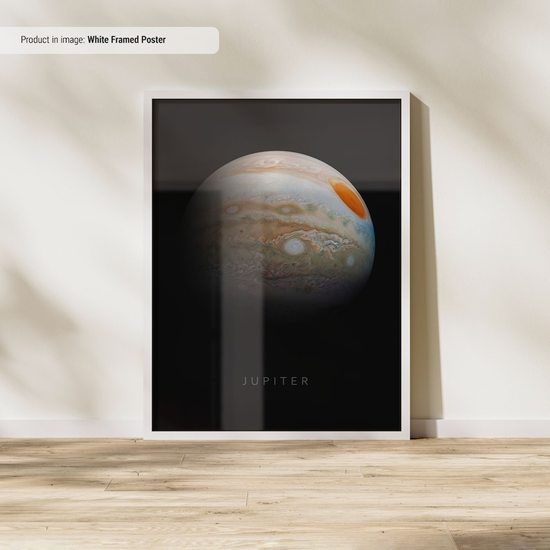 Planet Jupiter Poster | Space Wall Art, NASA Image - Etsy UK