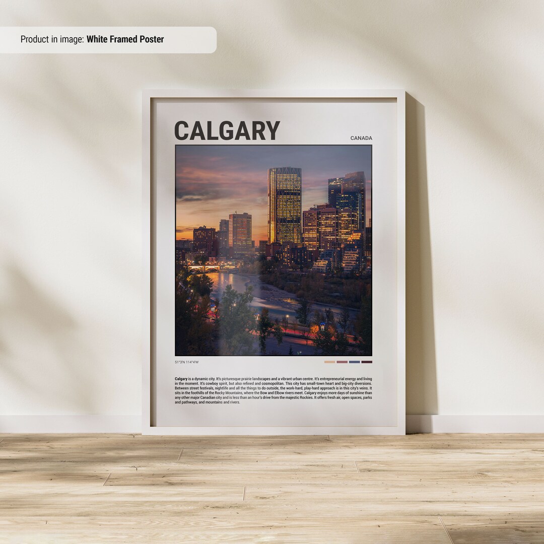 Calgary Poster Travel Poster Travel Wall Art Minimal Travel Wall Print ...