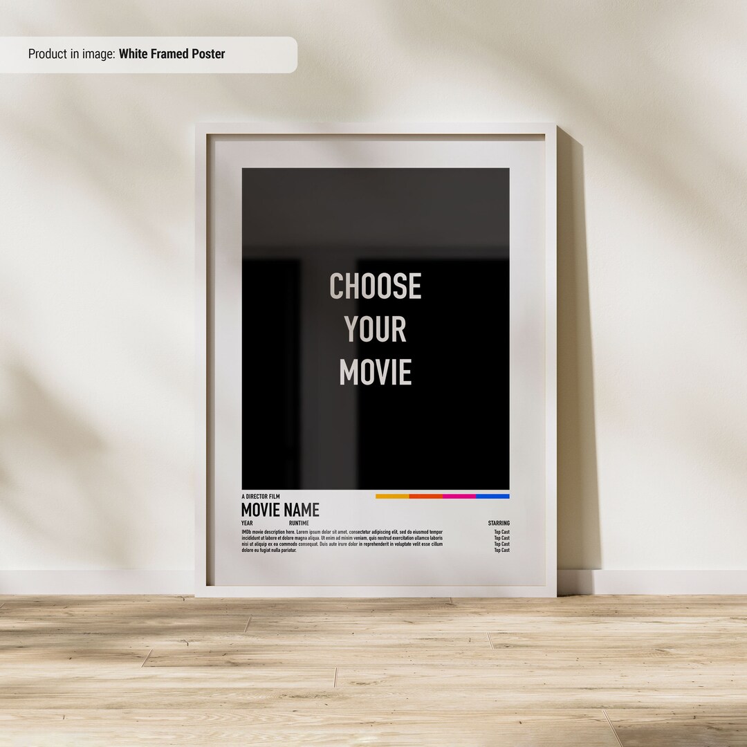 Custom Movie Poster Choose Your Movie Custom Film Poster Personalized ...