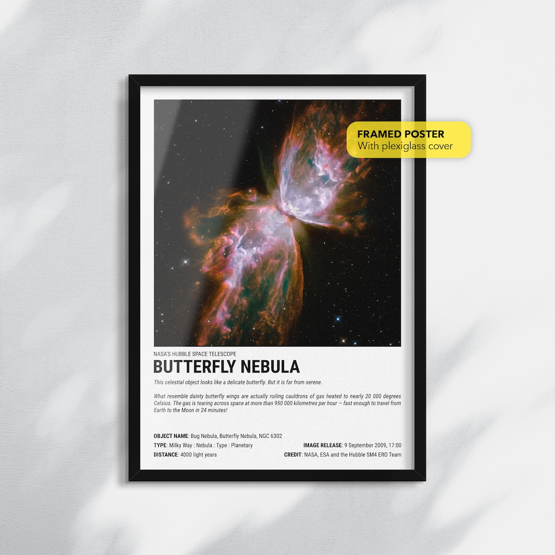 NASA the Butterfly Nebula hubble Poster Art, Outer Space Poster Wall ...