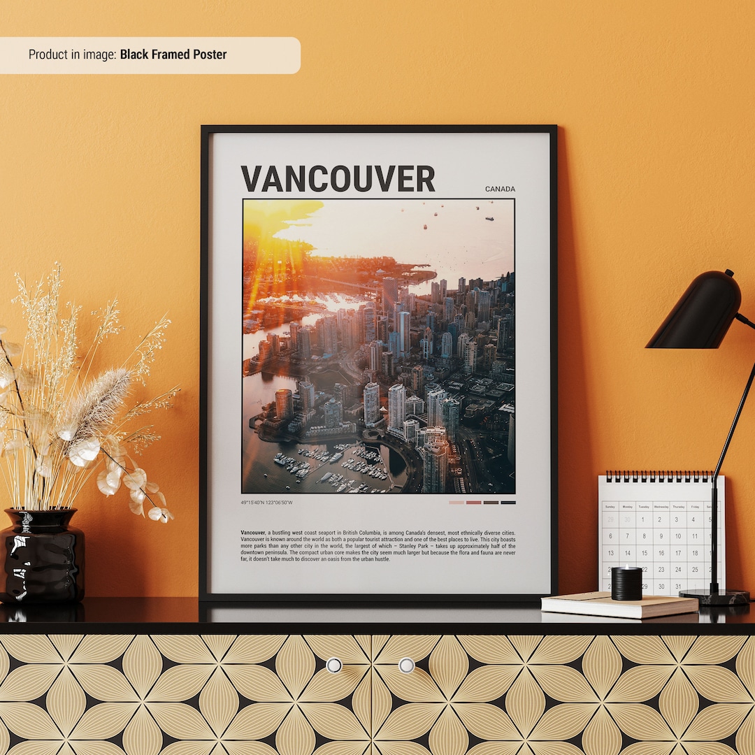 Vancouver Poster | Travel Poster | Travel Wall Art | Minimal Travel ...