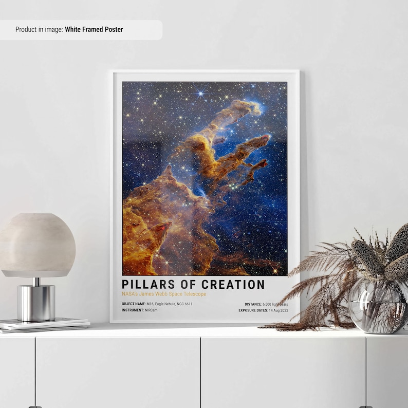 Pillars of Creation Poster | James Webb Telescope, Space Art - Etsy
