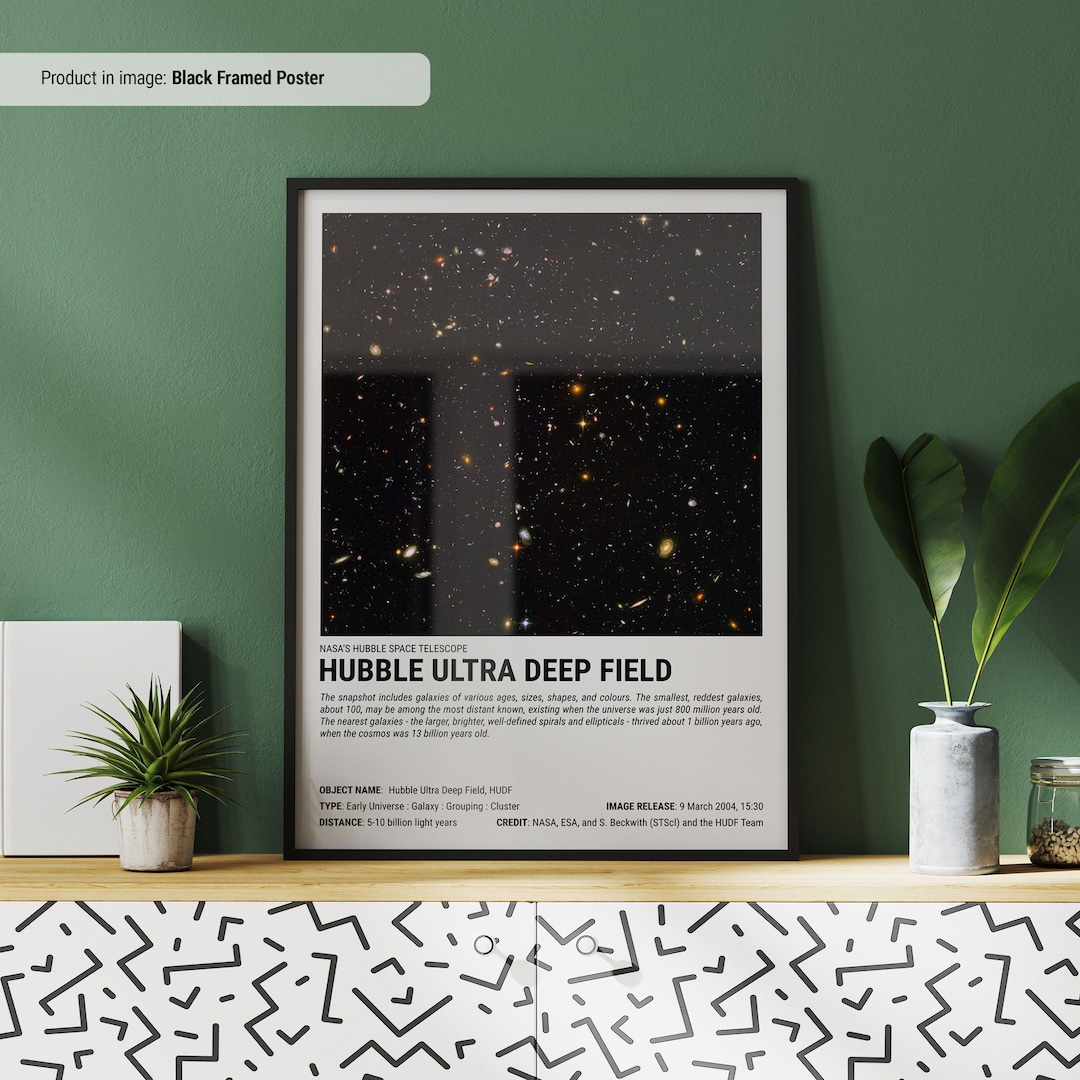 Hubble Ultra Deep Field Poster | Space Posters | NASA Hubble Telescope | Space Wall Art | Space ...