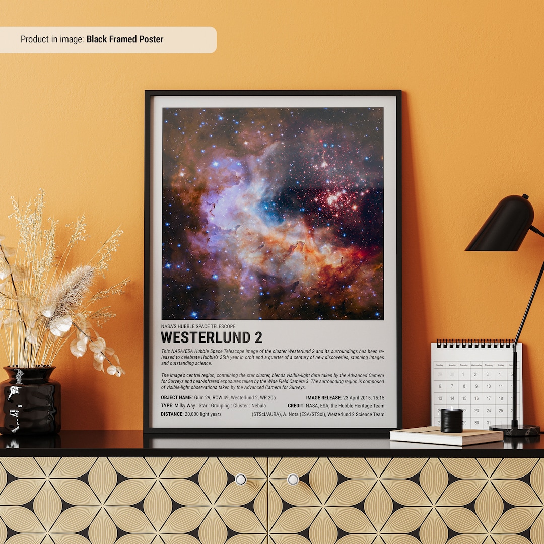 Westerlund 2 Hubble Space Telescope Poster | Nebula Space Art - Etsy