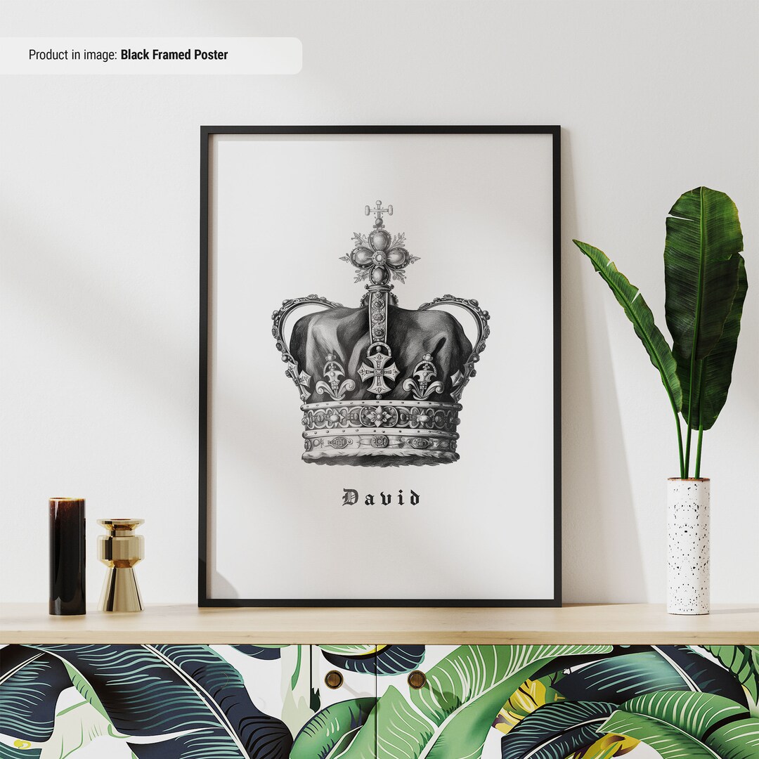 Custom King Crown Name Poster | Personalized Wall Art - Etsy