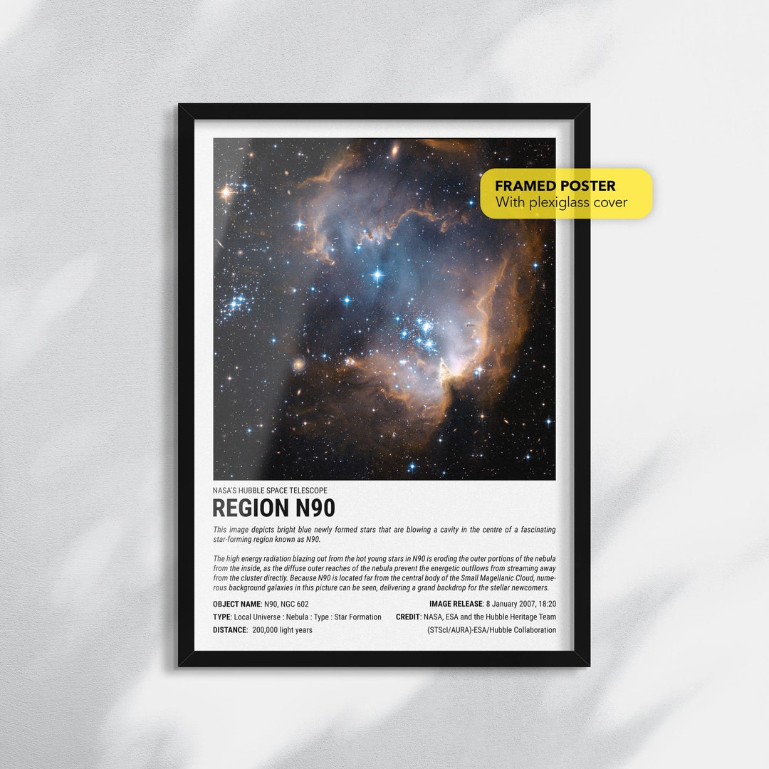 NASA Region N90 hubble Poster Art Outer Space Poster Wall - Etsy