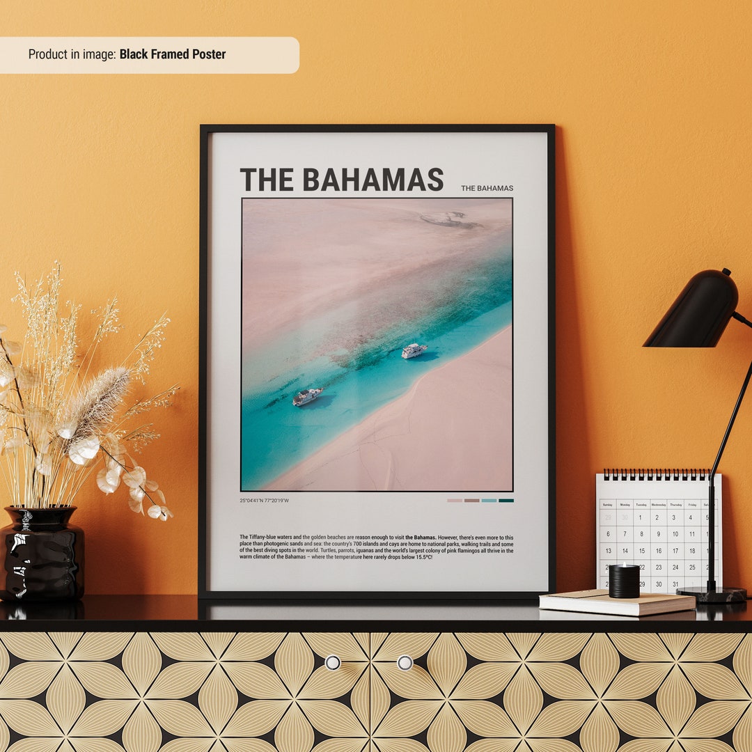 The Bahamas Poster Travel Poster Travel Wall Art Minimal Travel Print ...