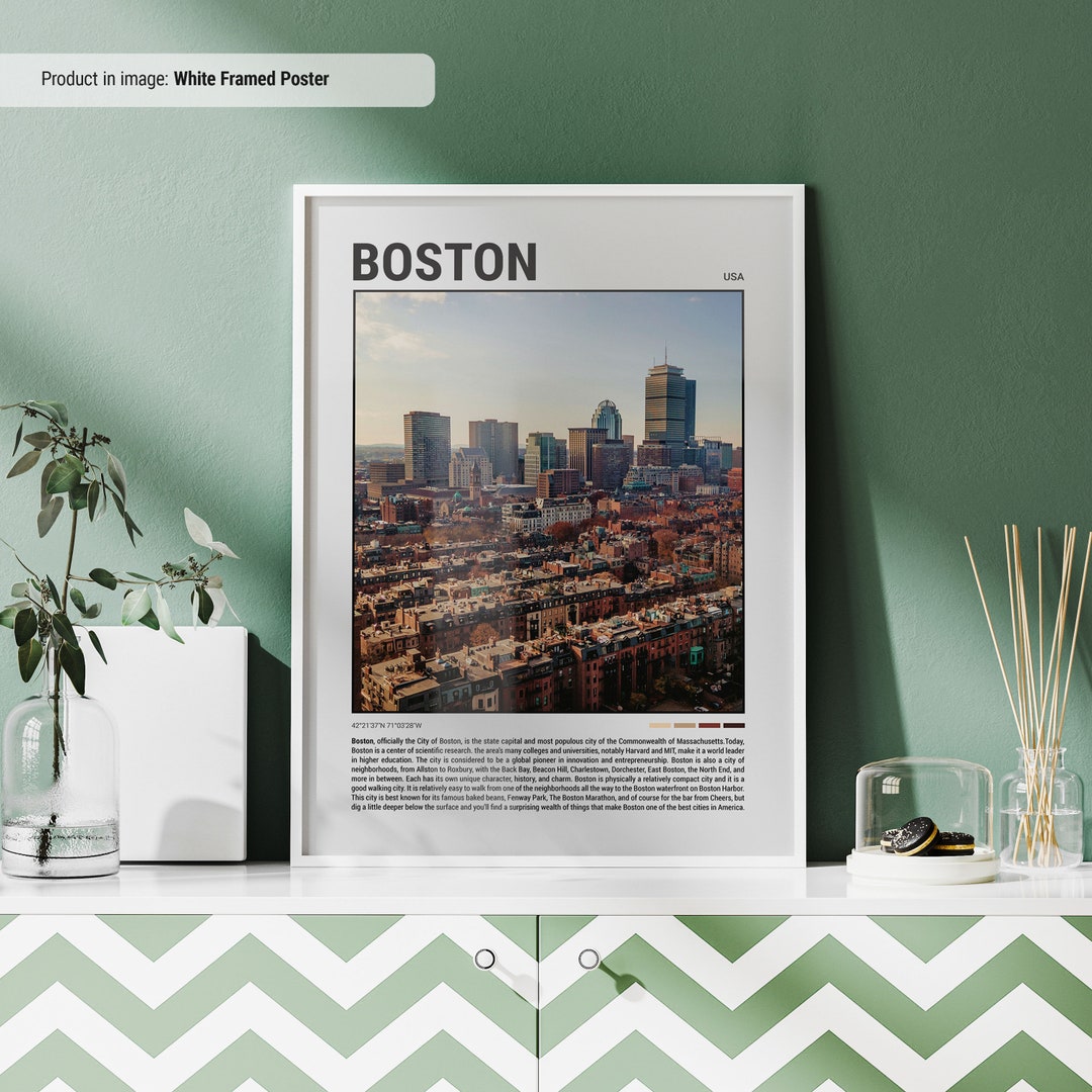 Boston Poster | Travel Poster | Travel Wall Art | Minimal Travel Wall ...
