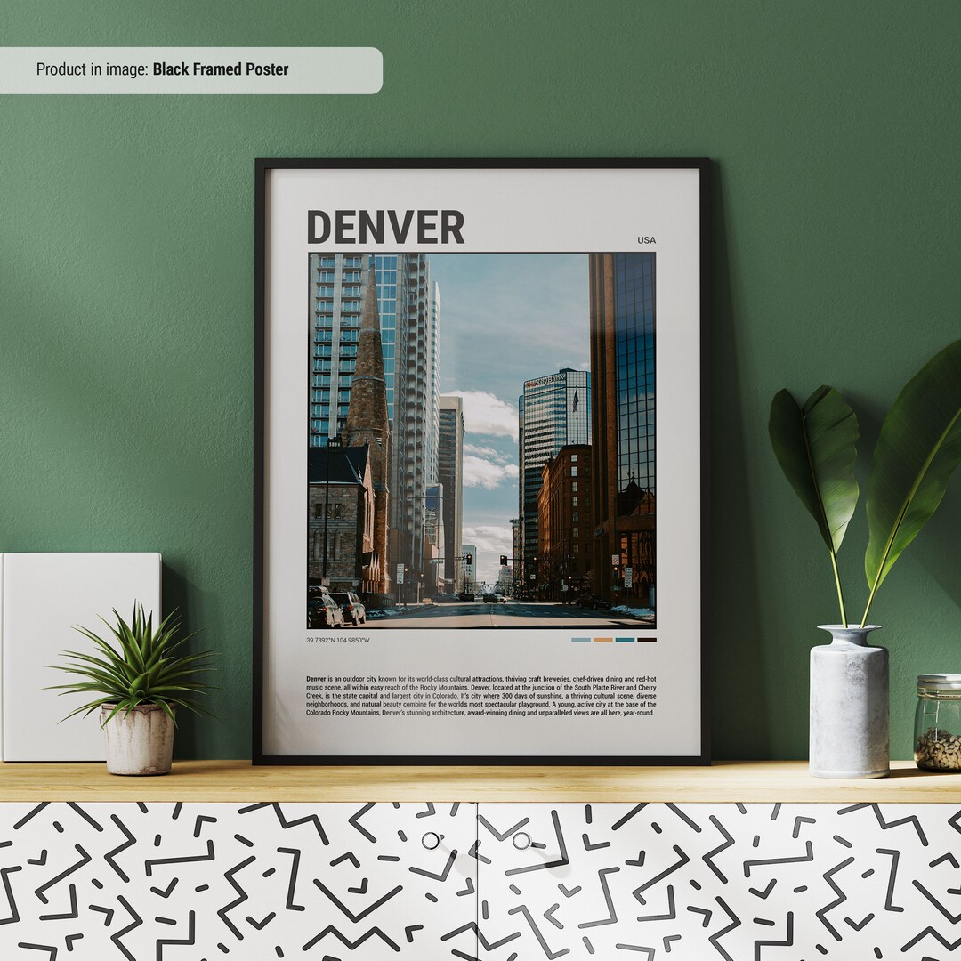 Denver Poster | Travel Poster | Travel Wall Art | Minimal Travel Wall ...