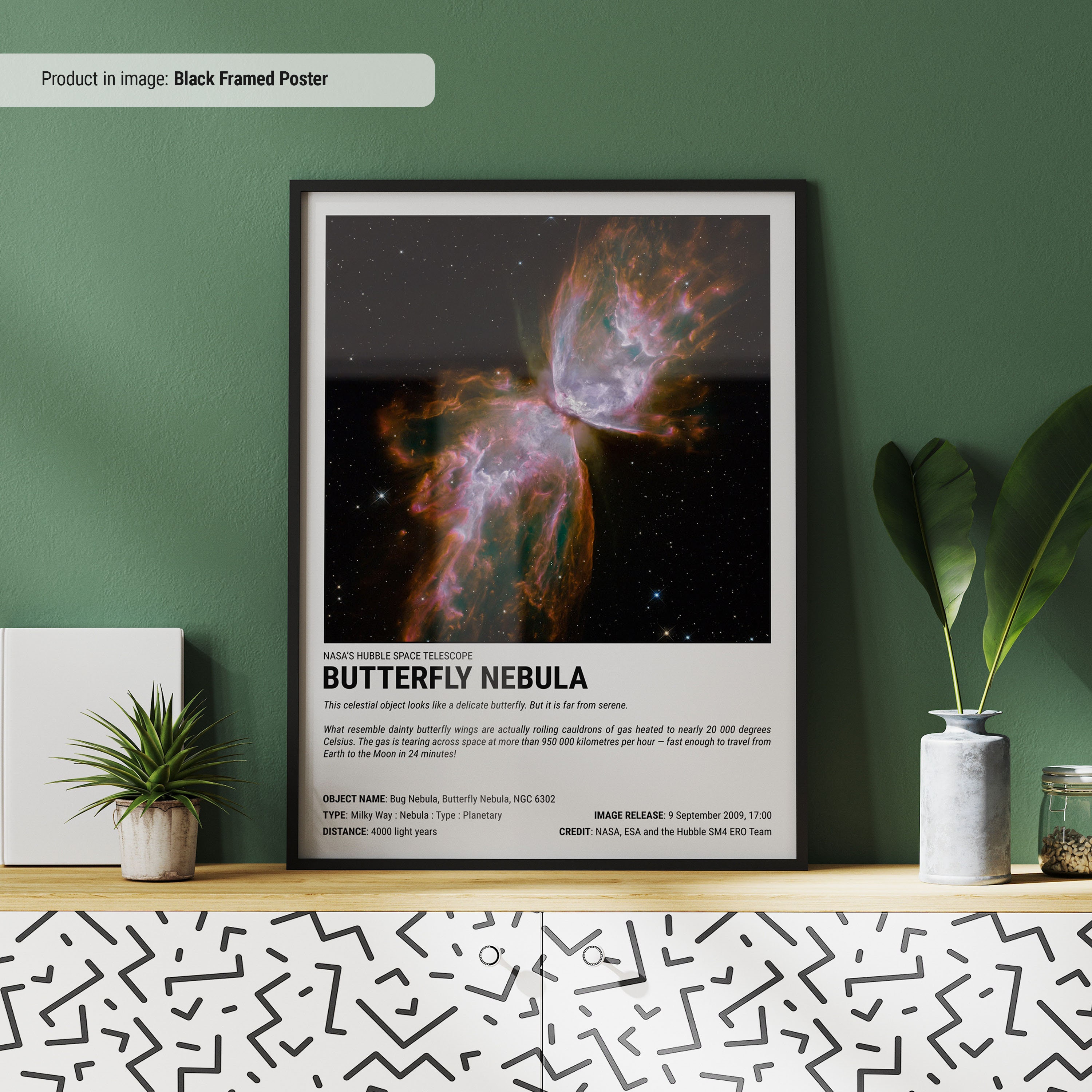 Butterfly Nebula Poster | NASA Hubble Telescope Space Art - Etsy