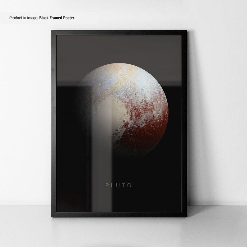 Póster de Plutón desde el espacio / Arte mural del sistema solar - Etsy ...
