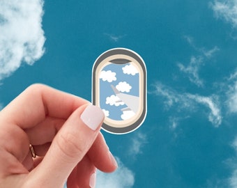 Airplane Window Sticker, Matte Sticker, Travel Sticker, Flight ...
