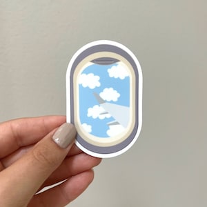Airplane Window Sticker, Matte Sticker, Travel Sticker, Flight ...