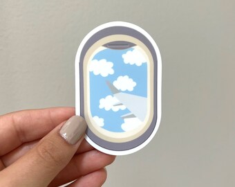 Airplane Blue Sticker - Etsy