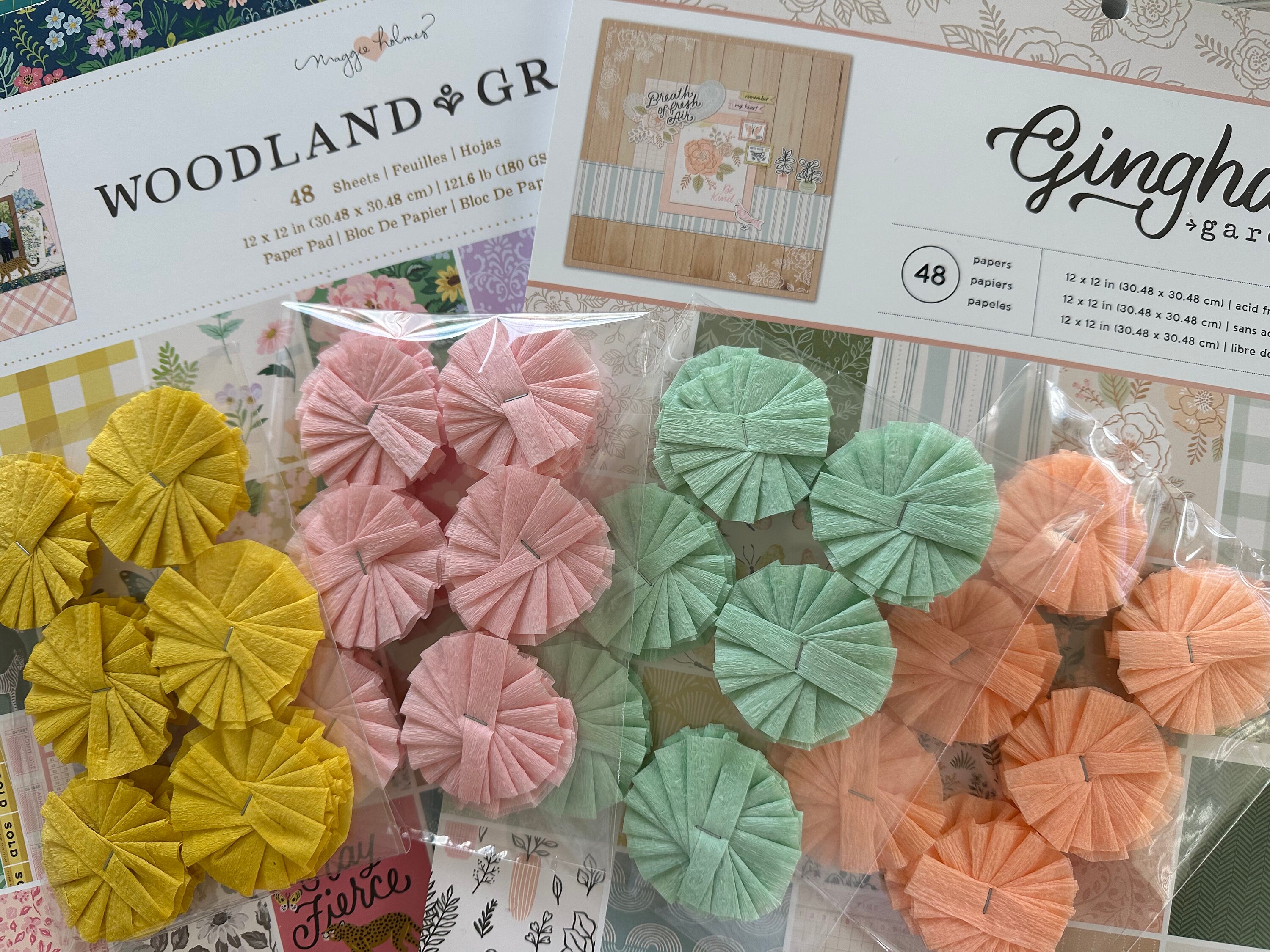 Crepe Paper Flower Rosettes 1 3/4 - Etsy