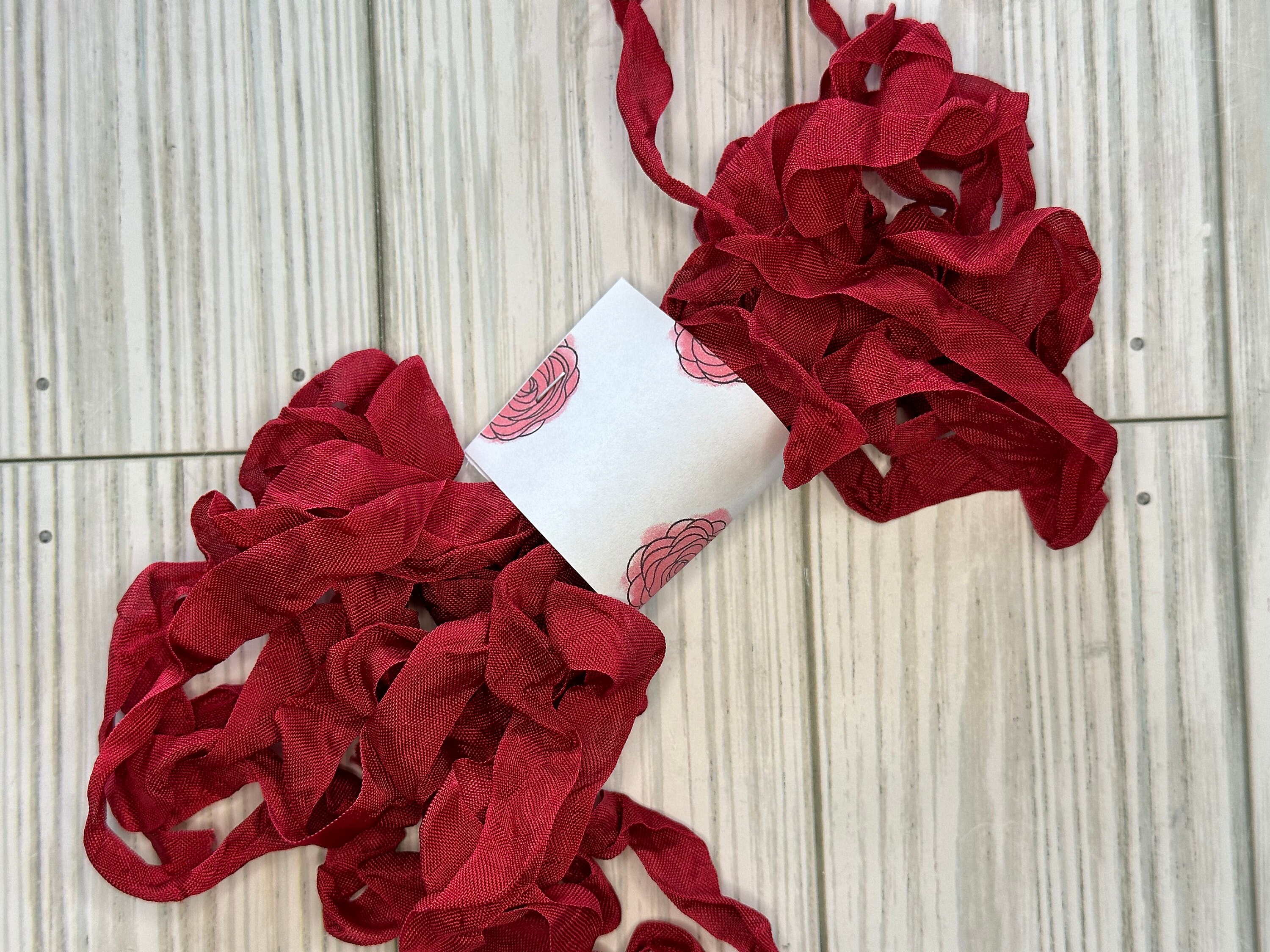 Dark Red Rayon Hand Crinkled Seam Binding 5 Yds. X 1/2 - Etsy