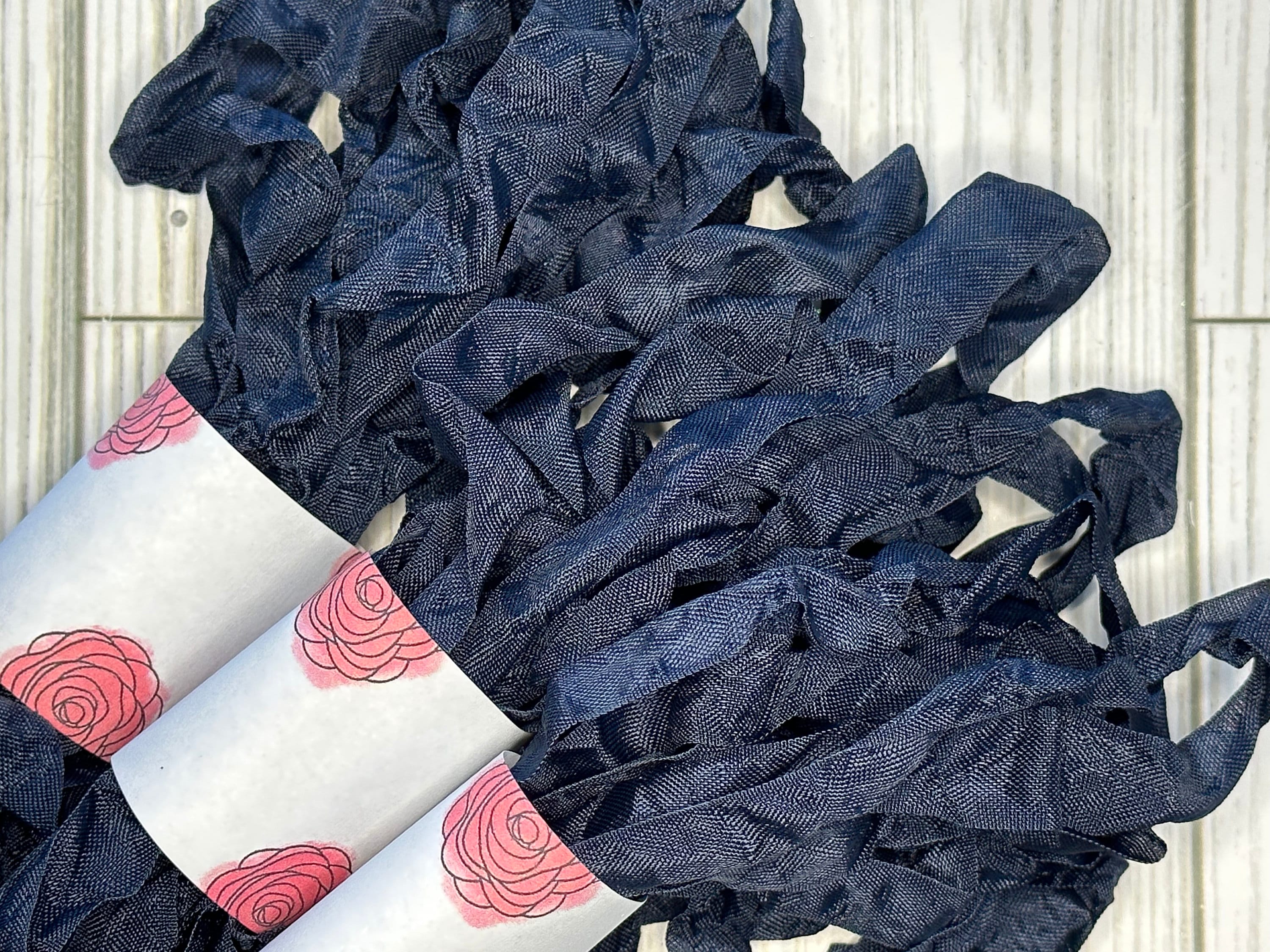 Navy Blue Rayon Hand Crinkled Seam Binding - 5 Yds X 1/2" - Etsy