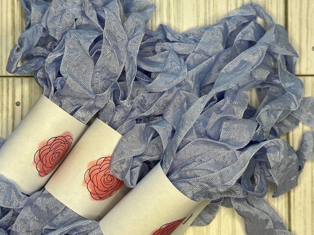 Light Blue Rayon Hand Crinkled Seam Binding - 5 Yds X 1/2" - Etsy