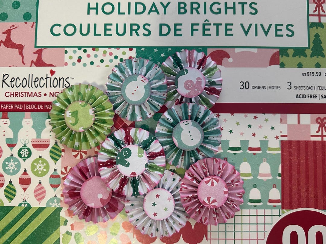 Holiday Bright Handmade Paper Rosettes - Etsy