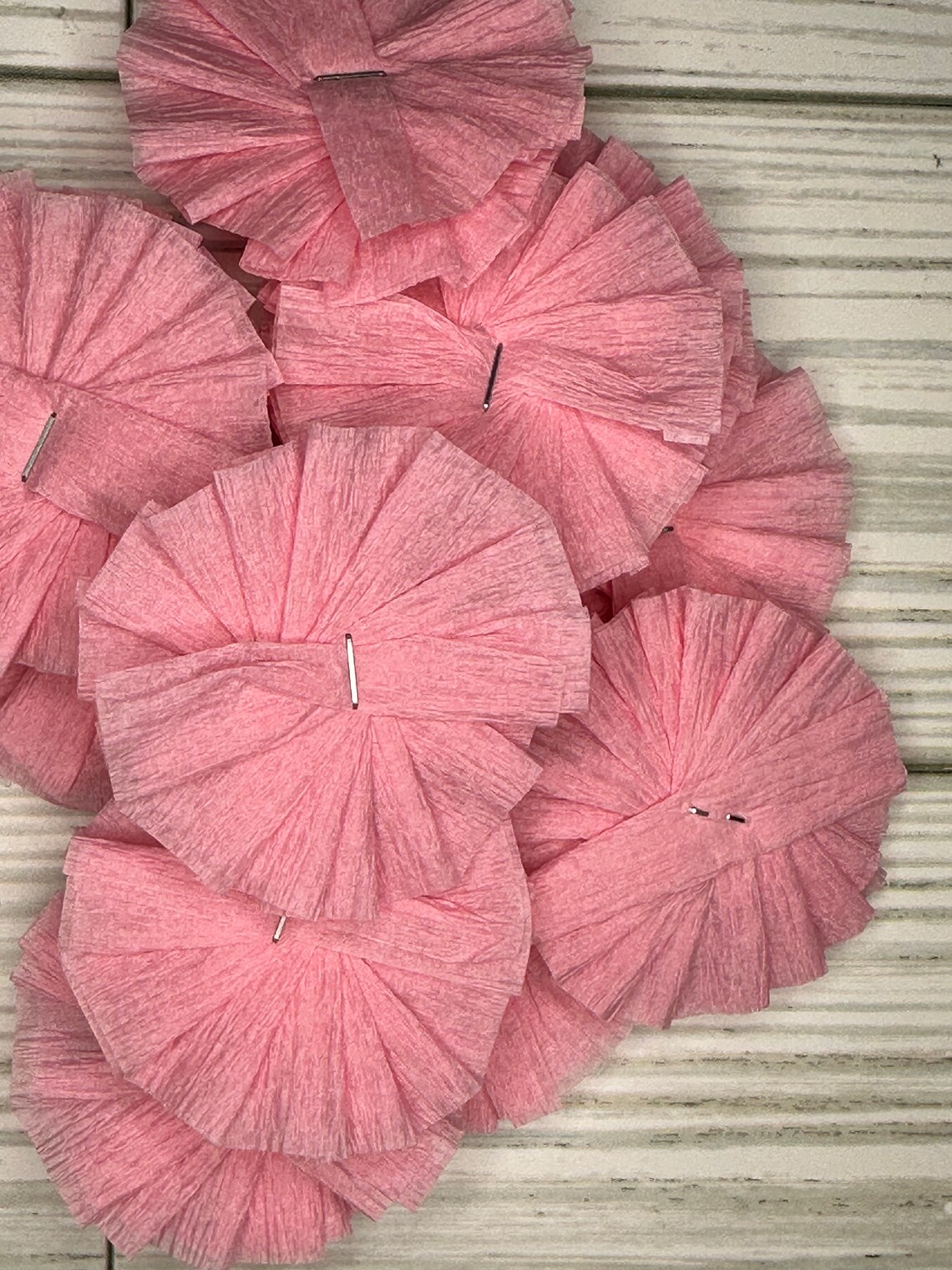 Pink Crepe Paper Flower Rosettes 1 3/4 - Etsy