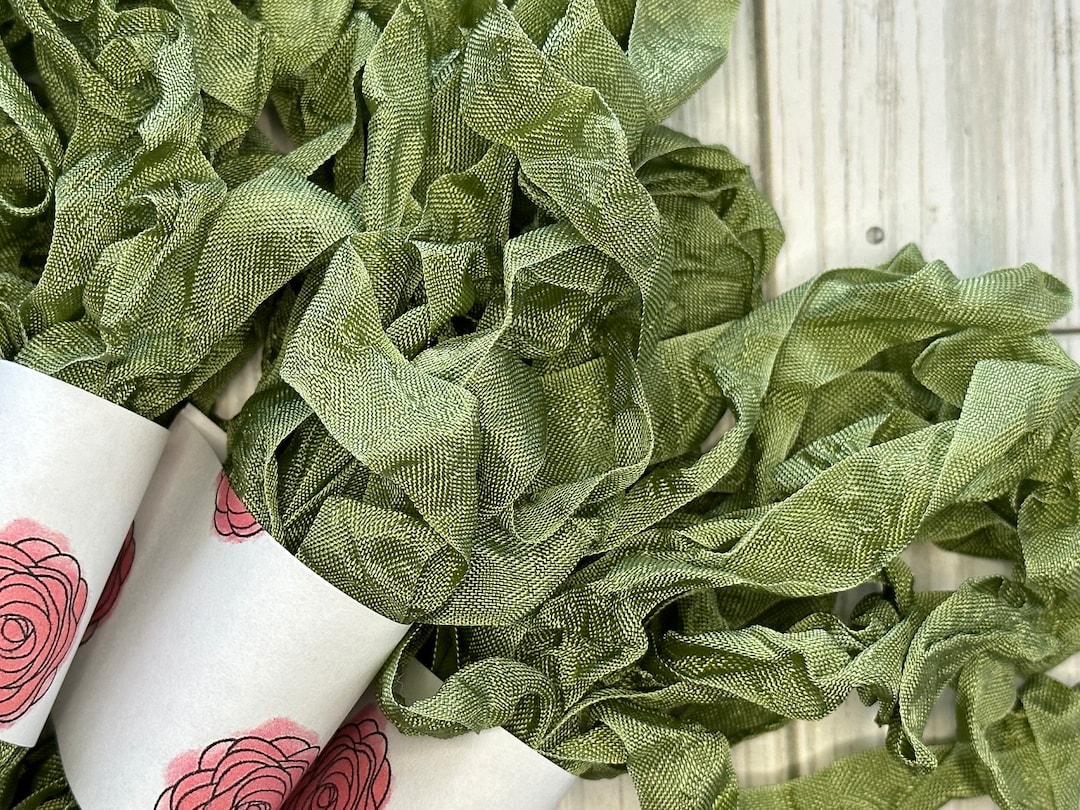 Moss Green Rayon Hand Crinkled Seam Binding - 5 Yds X 1/2" - Etsy