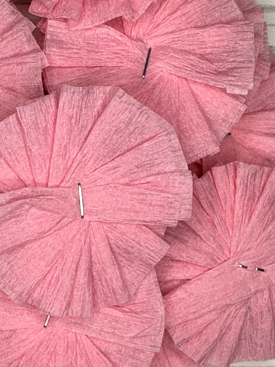 Pink Crepe Paper Flower Rosettes 1 3/4 - Etsy