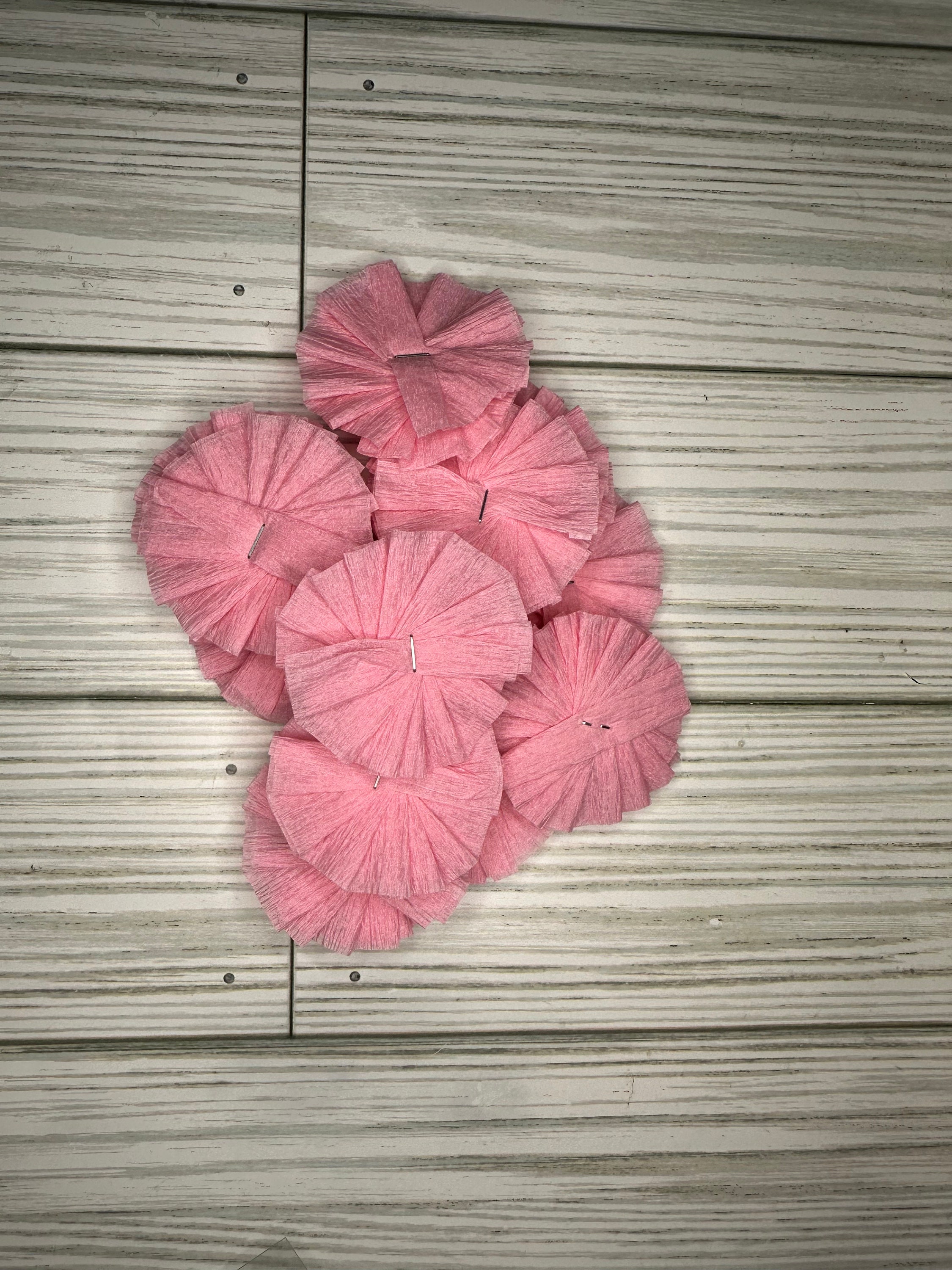 Pink Crepe Paper Flower Rosettes 1 3/4 - Etsy