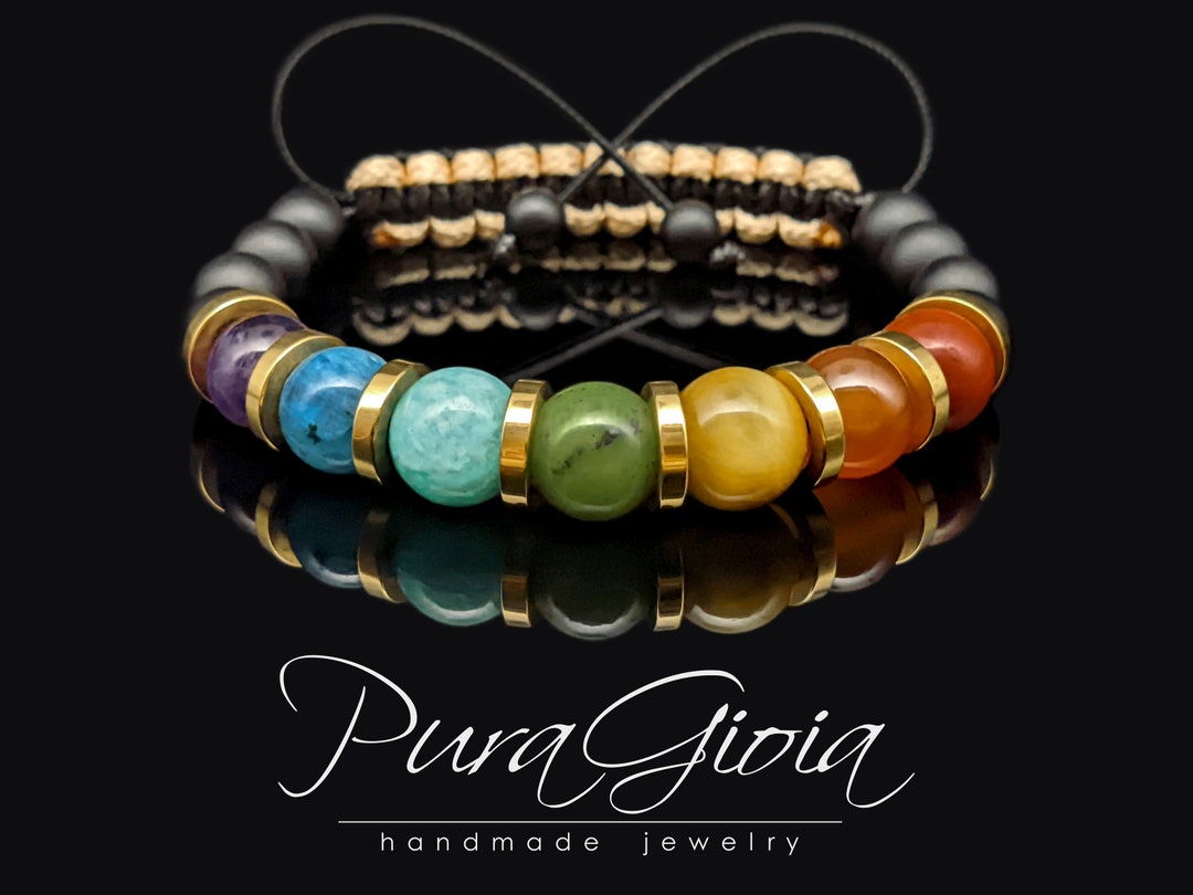 Exclusive Handmade Half Beaded Chakra Bracelet | Beautiful Quality ...